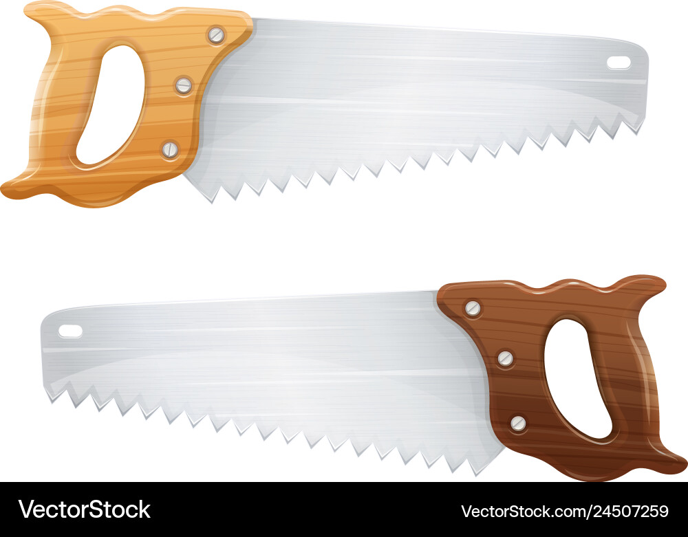 Hand saw for cut wood Royalty Free Vector Image