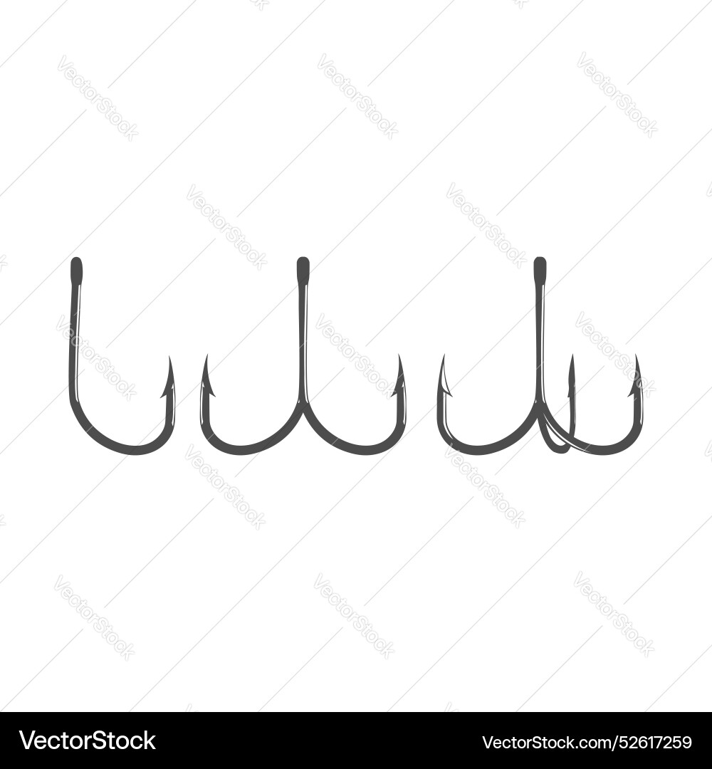 Isolated simple bait lure fish hook jig Royalty Free Vector