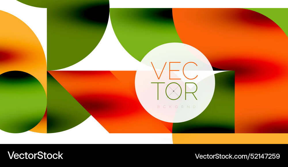 Tech minimal circular shapes geometric art Vector Image