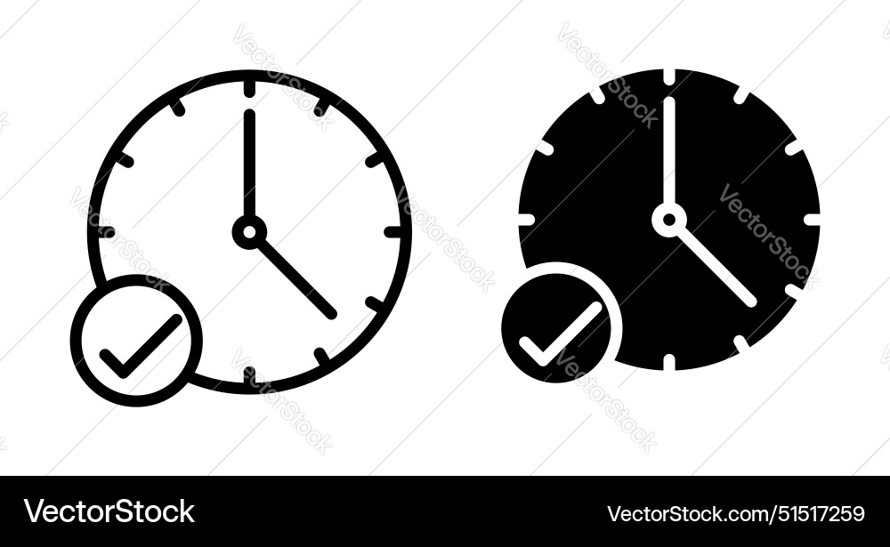 Time check icon Royalty Free Vector Image - VectorStock