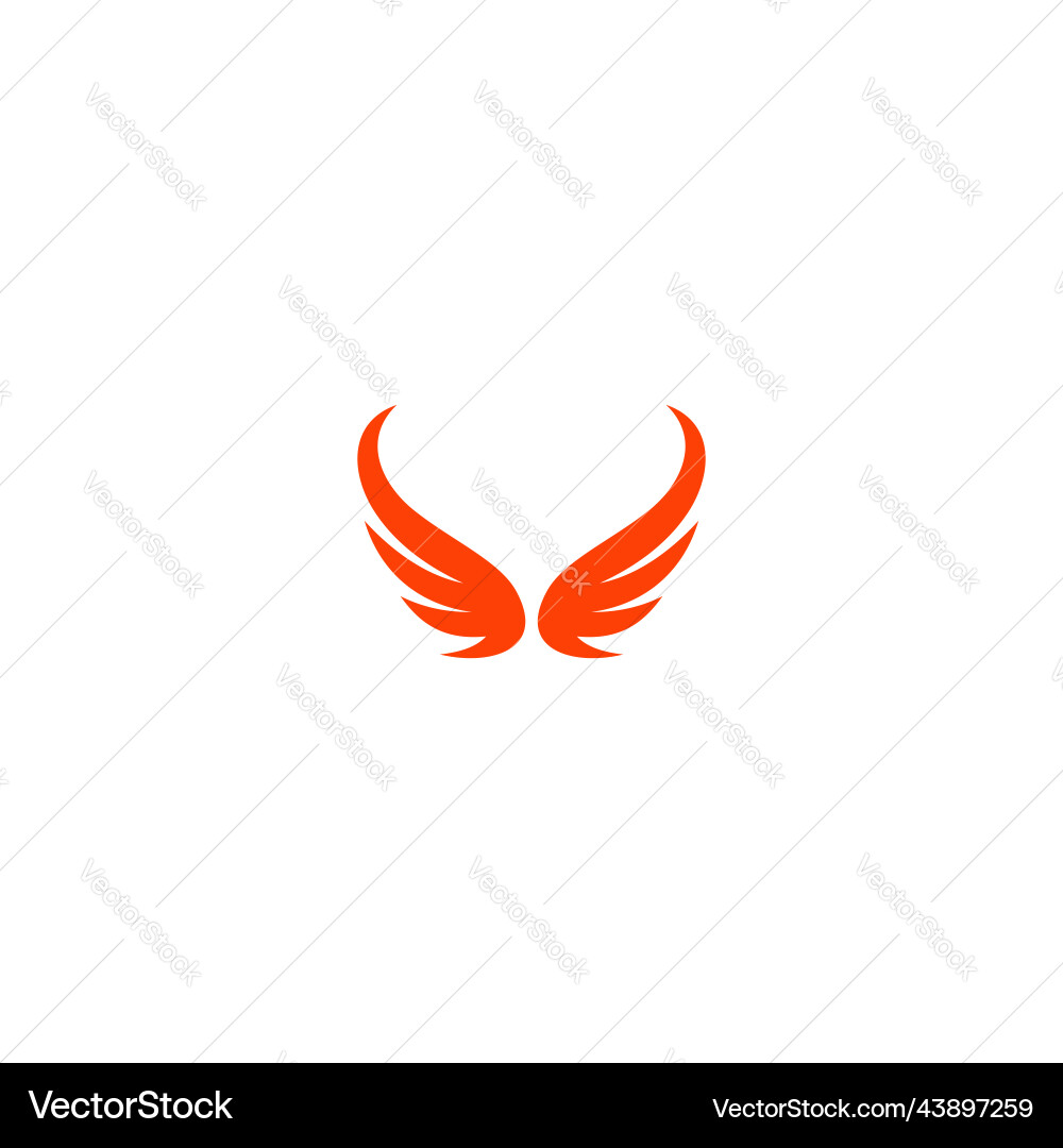 Wing pair logo Royalty Free Vector Image - VectorStock
