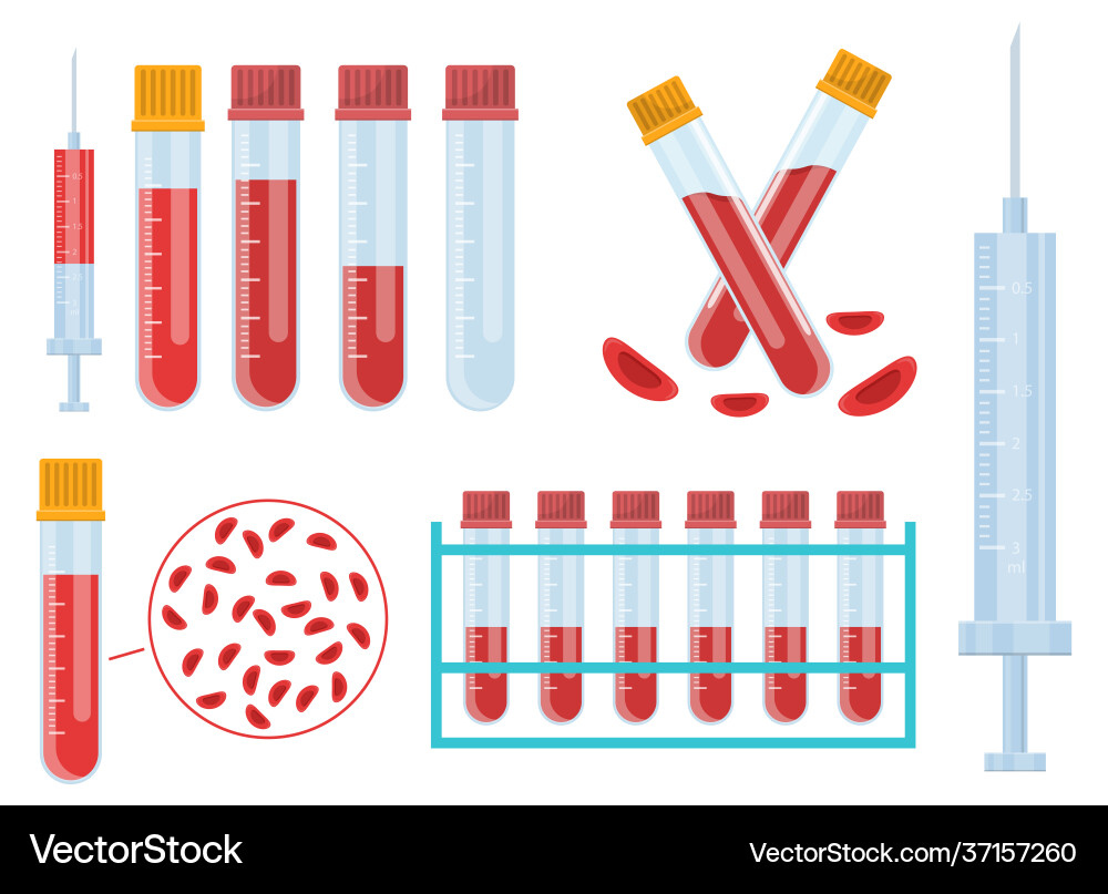 Blood test design isolated on white background Vector Image