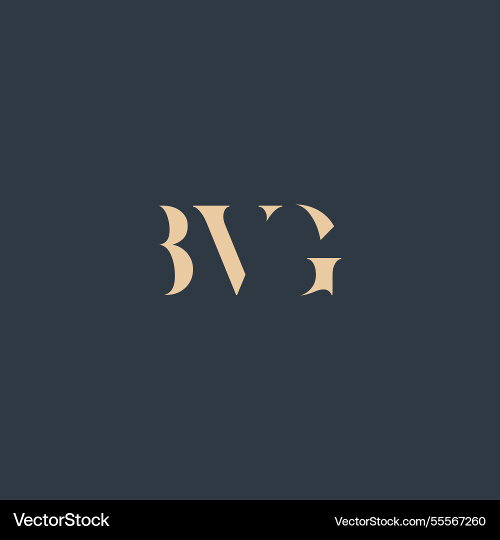 Bvg abstract letter logo Royalty Free Vector Image