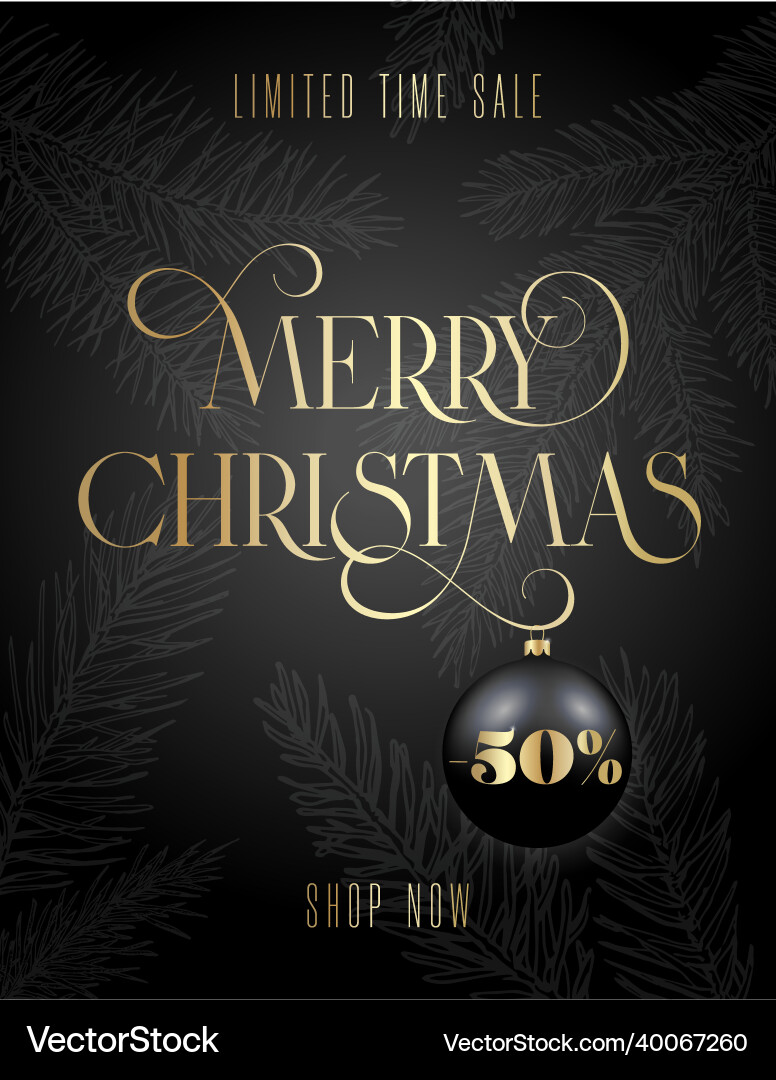 Christmas greetings poster or card layout Vector Image