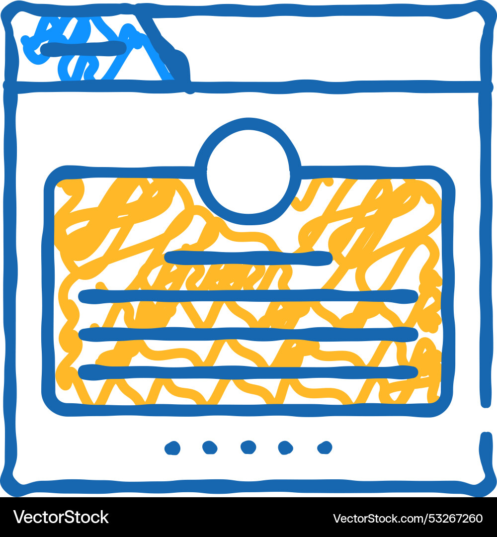 Customer review icon doodle Royalty Free Vector Image