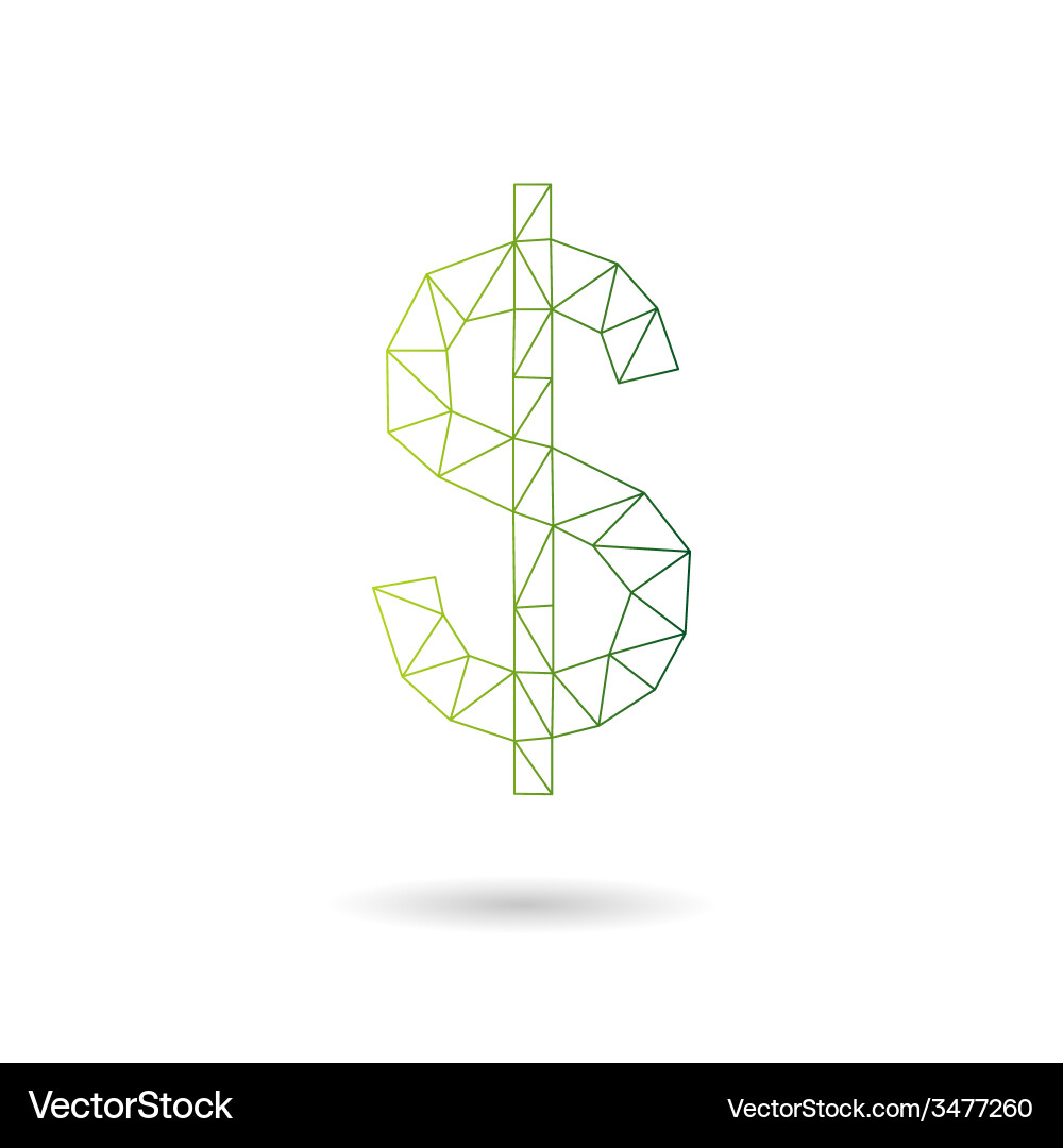 Dollar sign abstract Royalty Free Vector Image