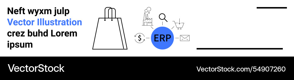 Efficient enterprise resource planning Royalty Free Vector