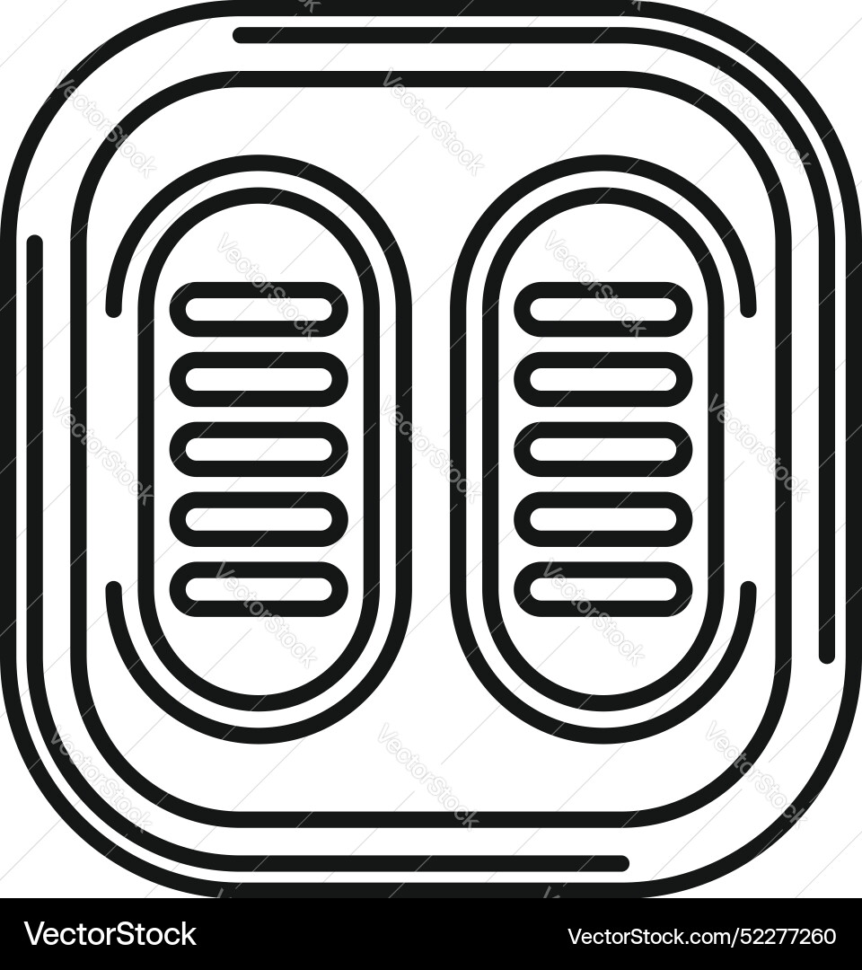 Electric stove top view with heating elements icon