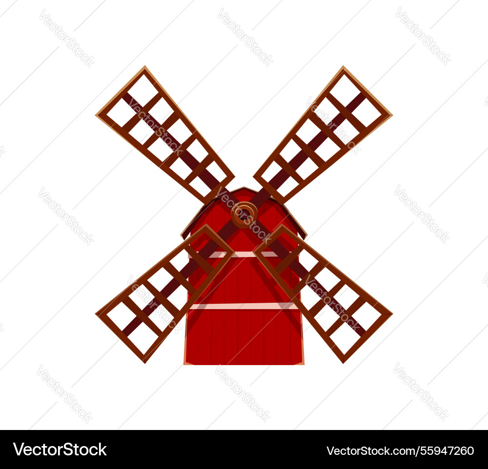 Farm font type cartoon windmill letter typeface Vector Image