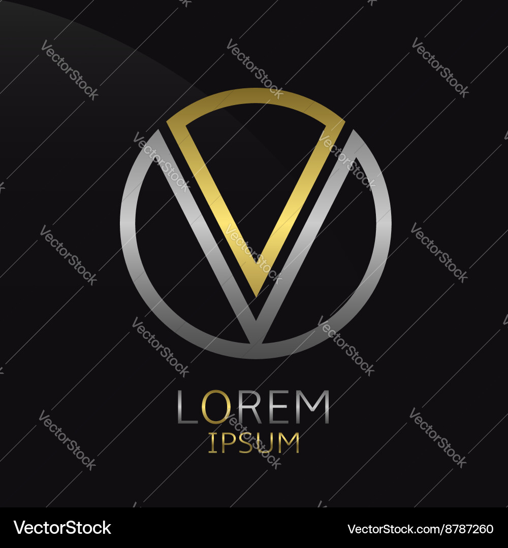 Letter v logo Royalty Free Vector Image - VectorStock