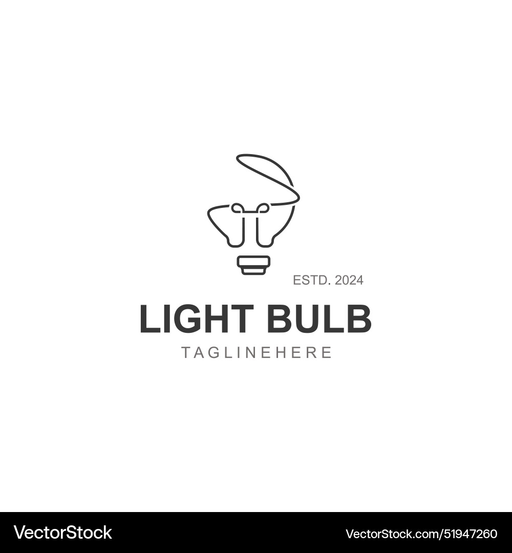 Light bulb creative lamp logo icon and business Vector Image
