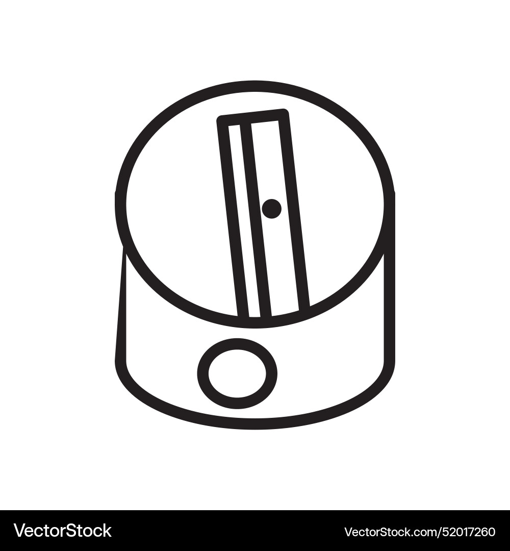 Pencil sharpener icon black line art Royalty Free Vector