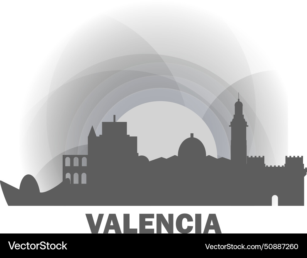 Spain valencia Royalty Free Vector Image - VectorStock