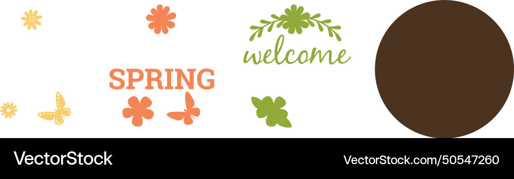 Spring panels set multilayer templates Royalty Free Vector