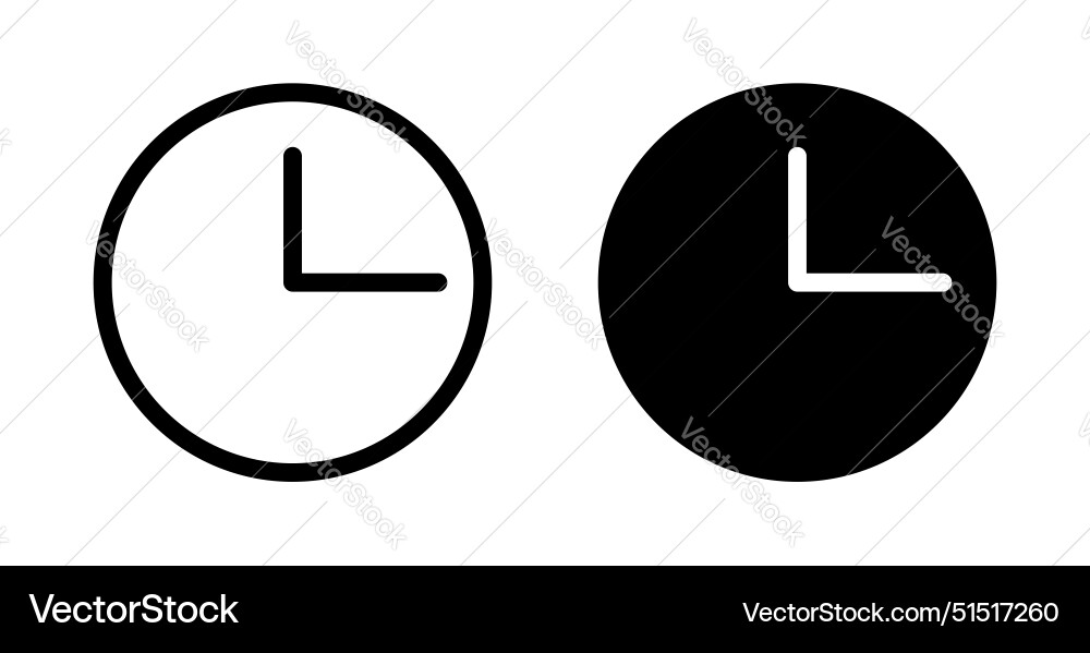 Time clock icon Royalty Free Vector Image - VectorStock