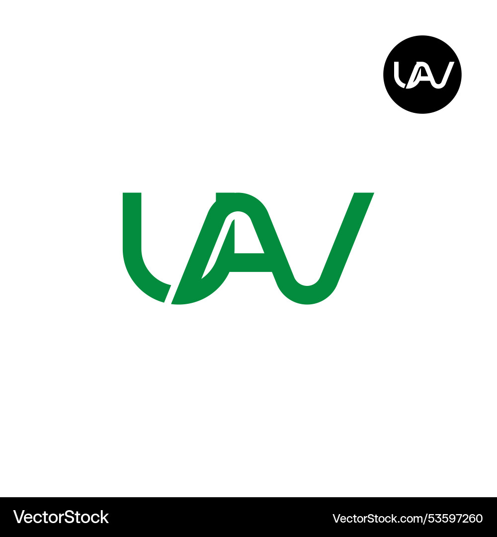 Uav logo letter monogram design Royalty Free Vector Image