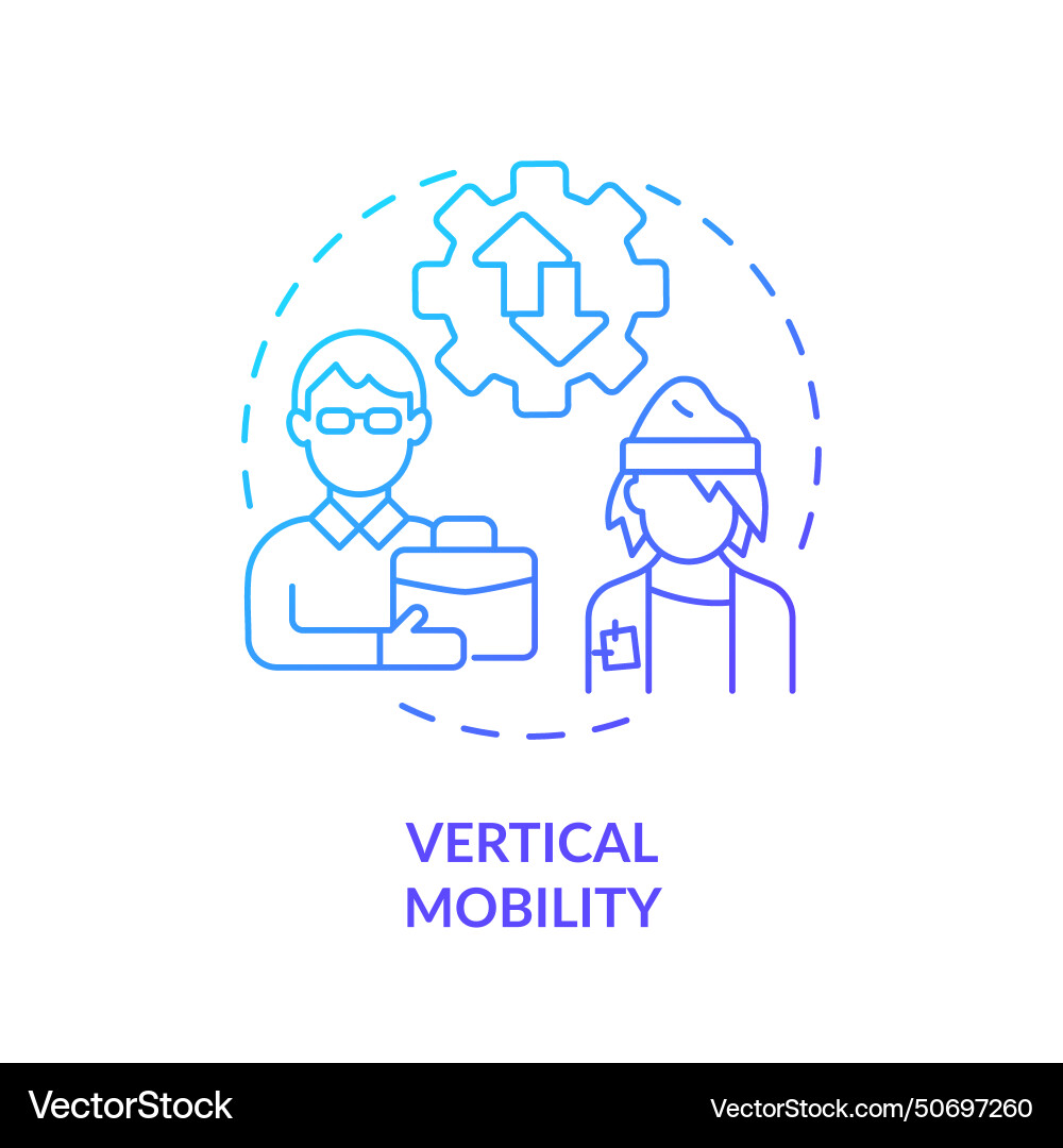 Vertical mobility blue gradient concept icon Vector Image