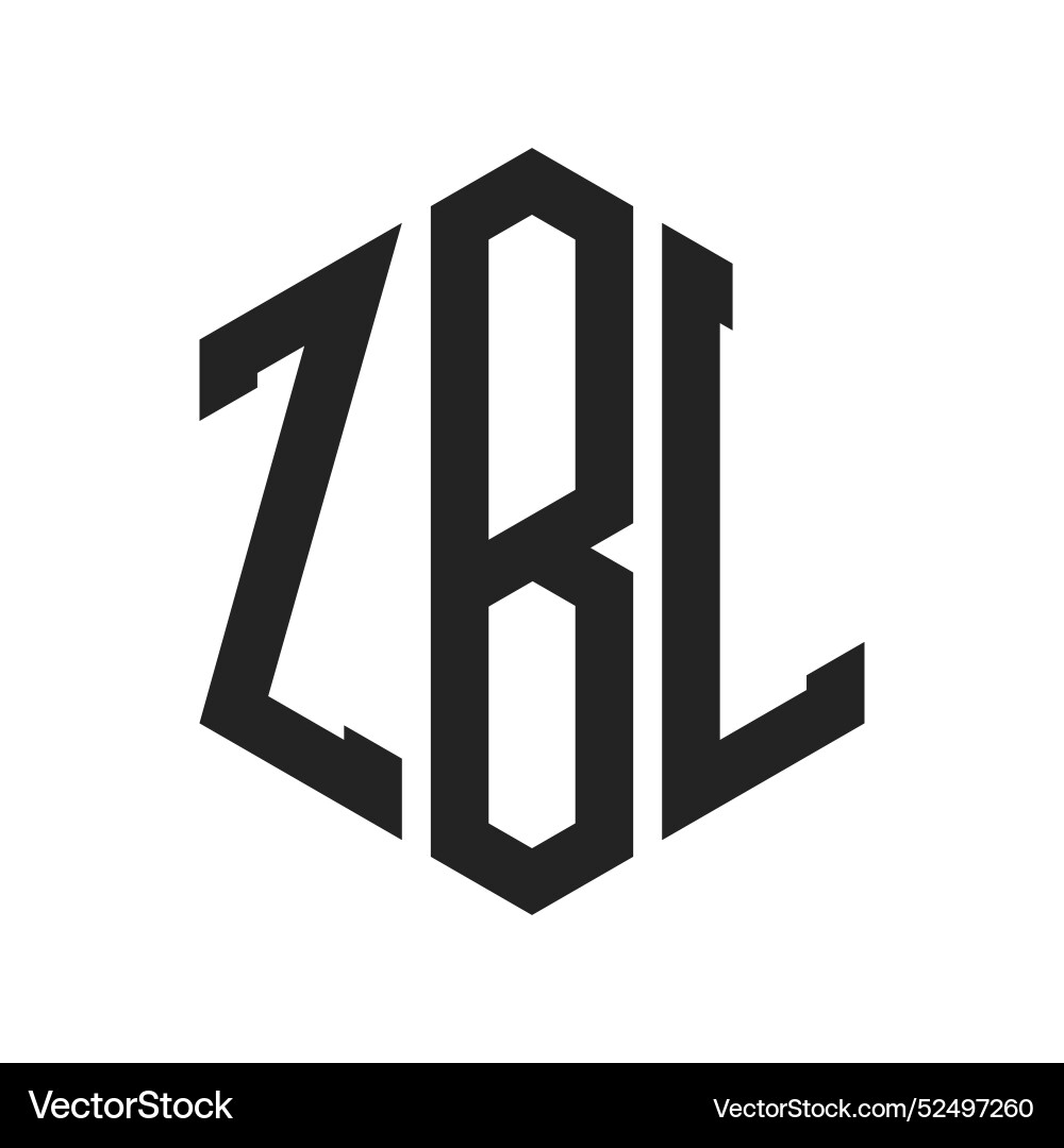 Zbl logo design initial letter zbl monogram logo Vector Image