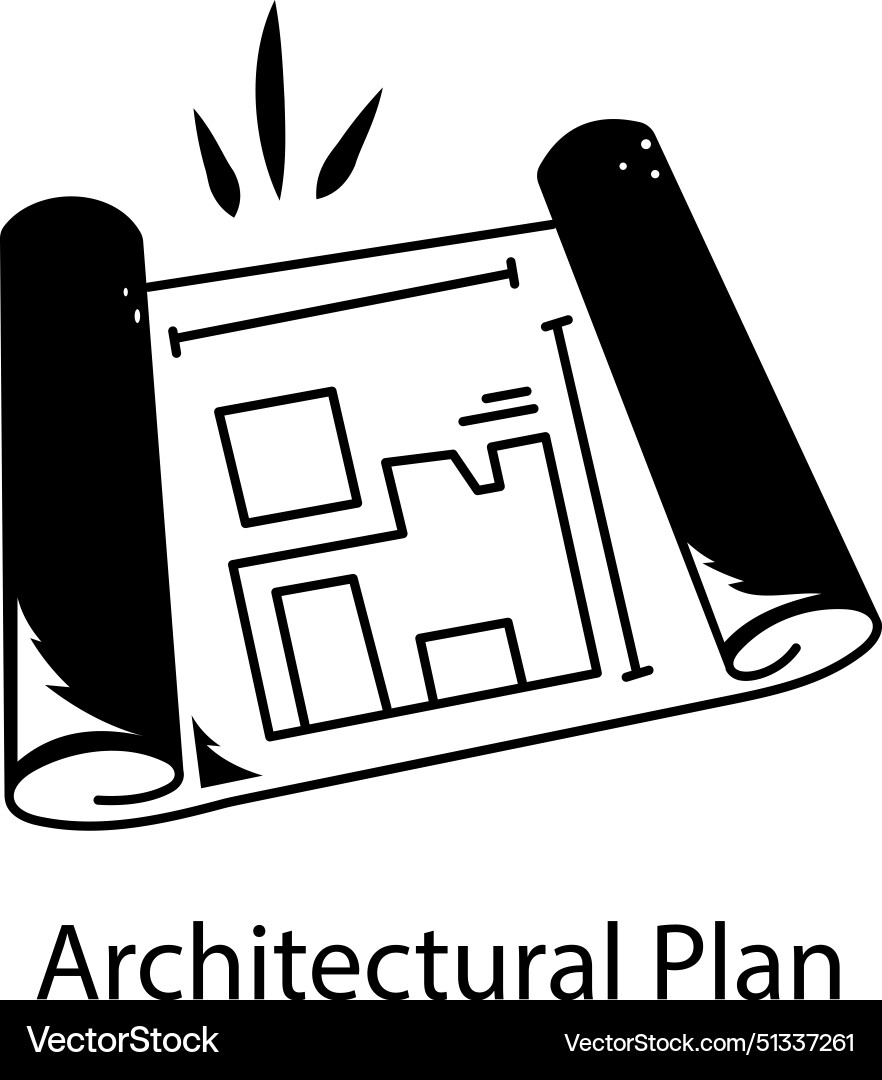 Architectural plan Royalty Free Vector Image - VectorStock