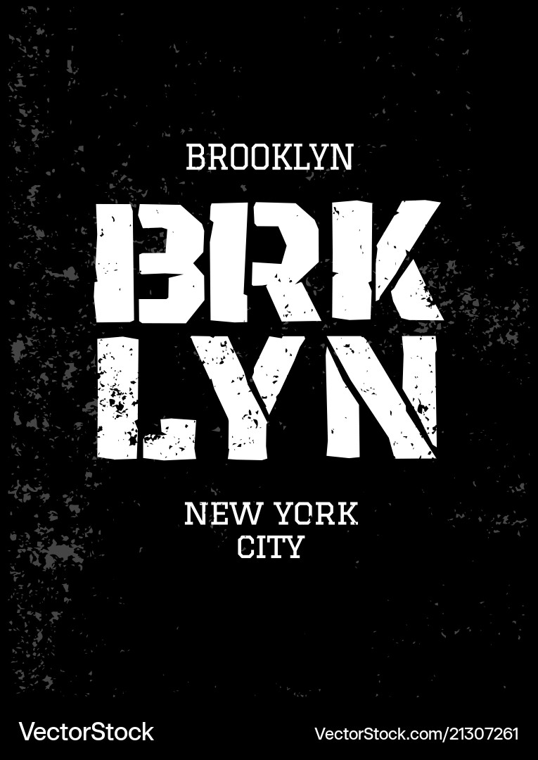 District of new york brooklyn Royalty Free Vector Image