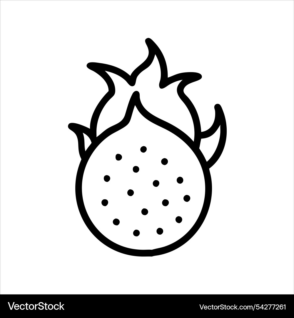 Dragon fruit icon fruits Royalty Free Vector Image