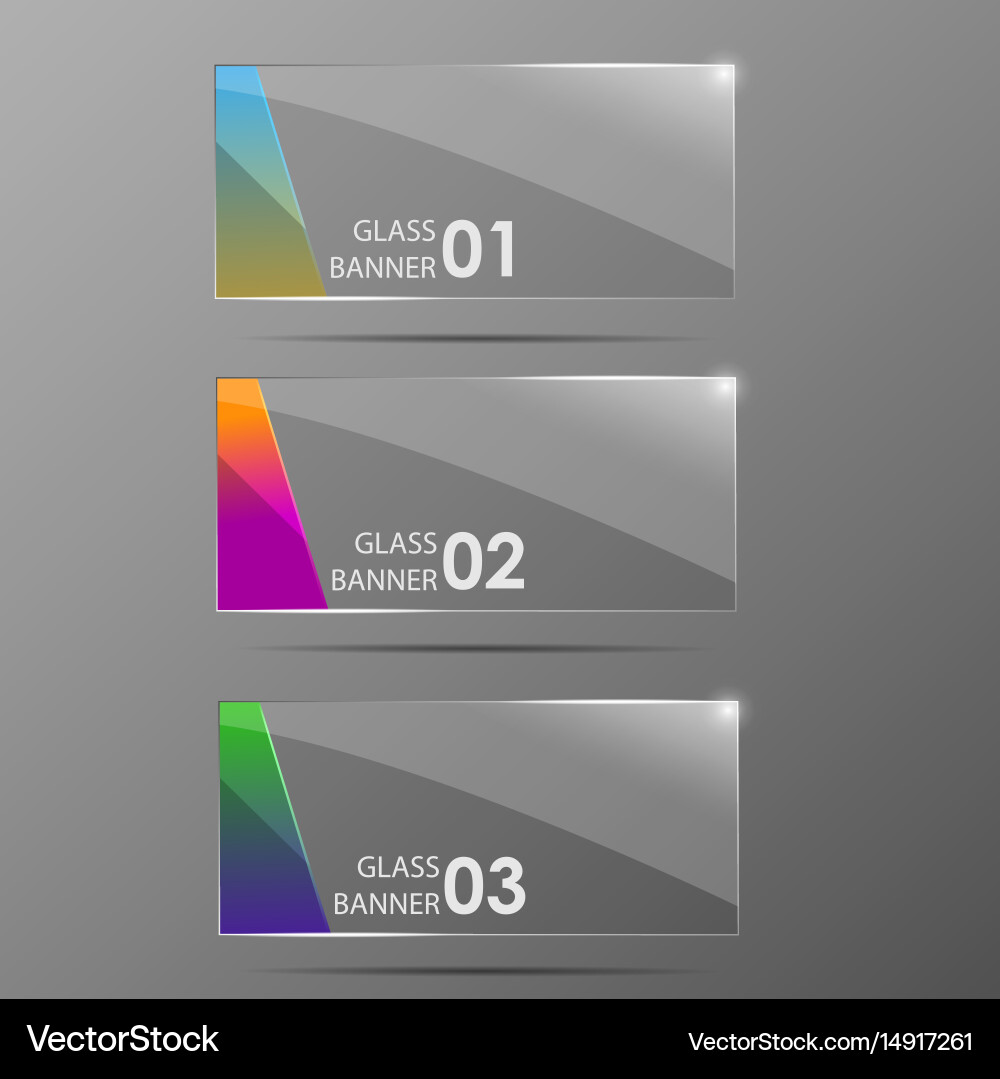 Glossy banners Royalty Free Vector Image - VectorStock