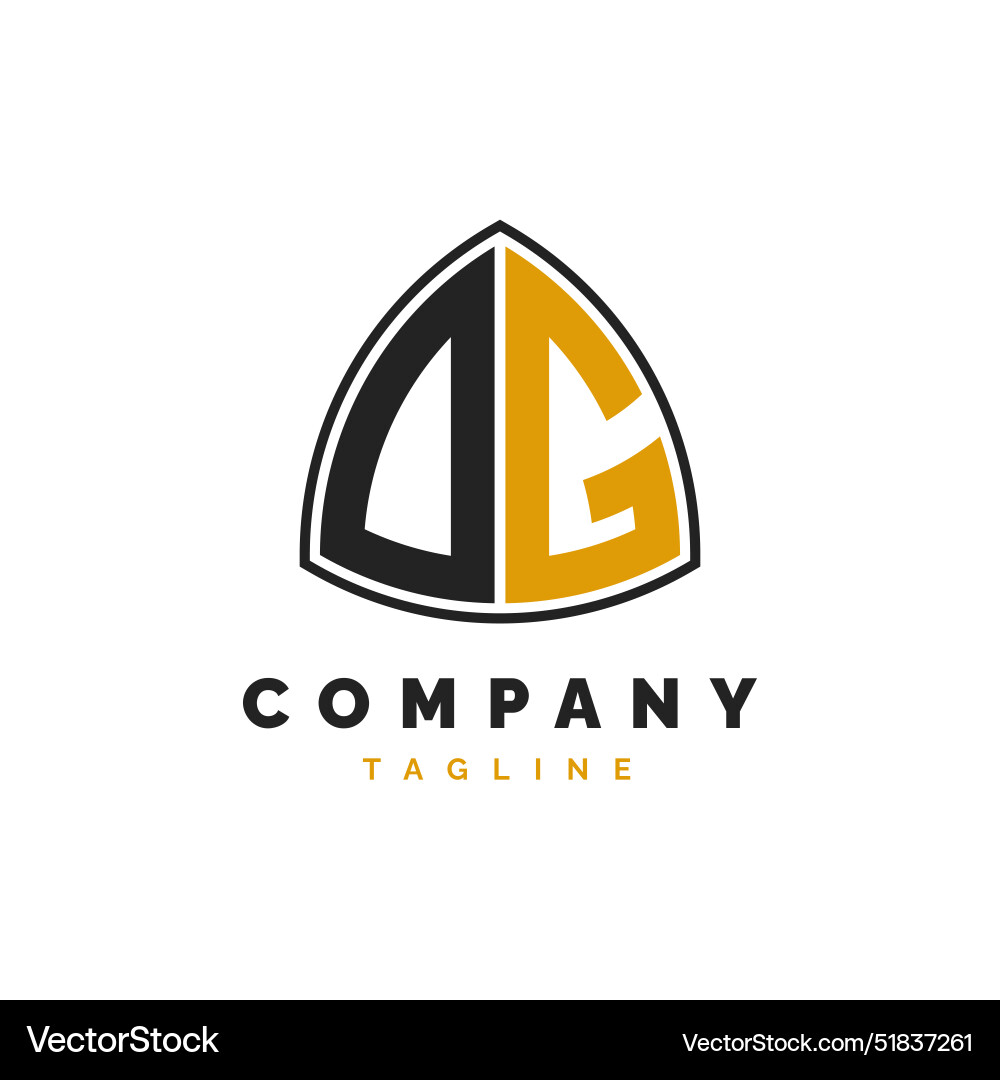 Initial letter og logo design alphabet Royalty Free Vector