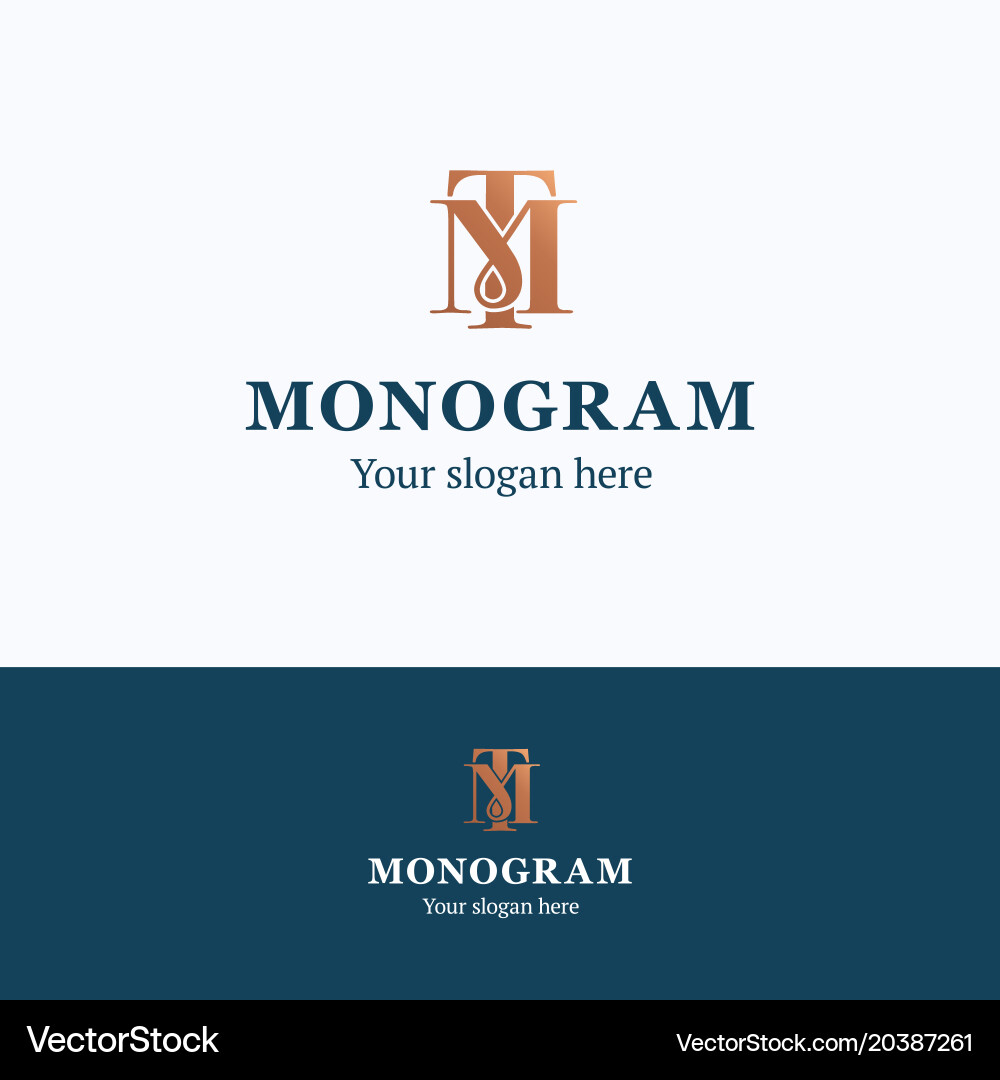 Monogram logo Royalty Free Vector Image - VectorStock