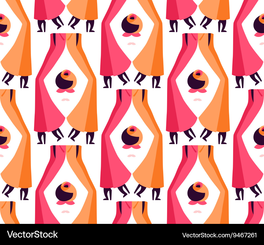 Retro Woman Legs Pattern Royalty Free Vector Image