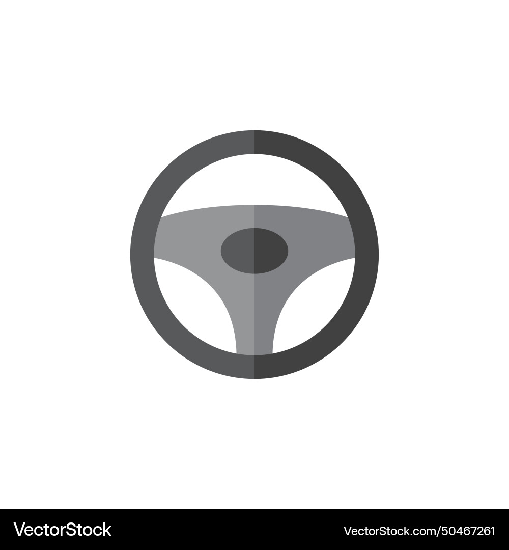 Steering wheel flat design Royalty Free Vector Image