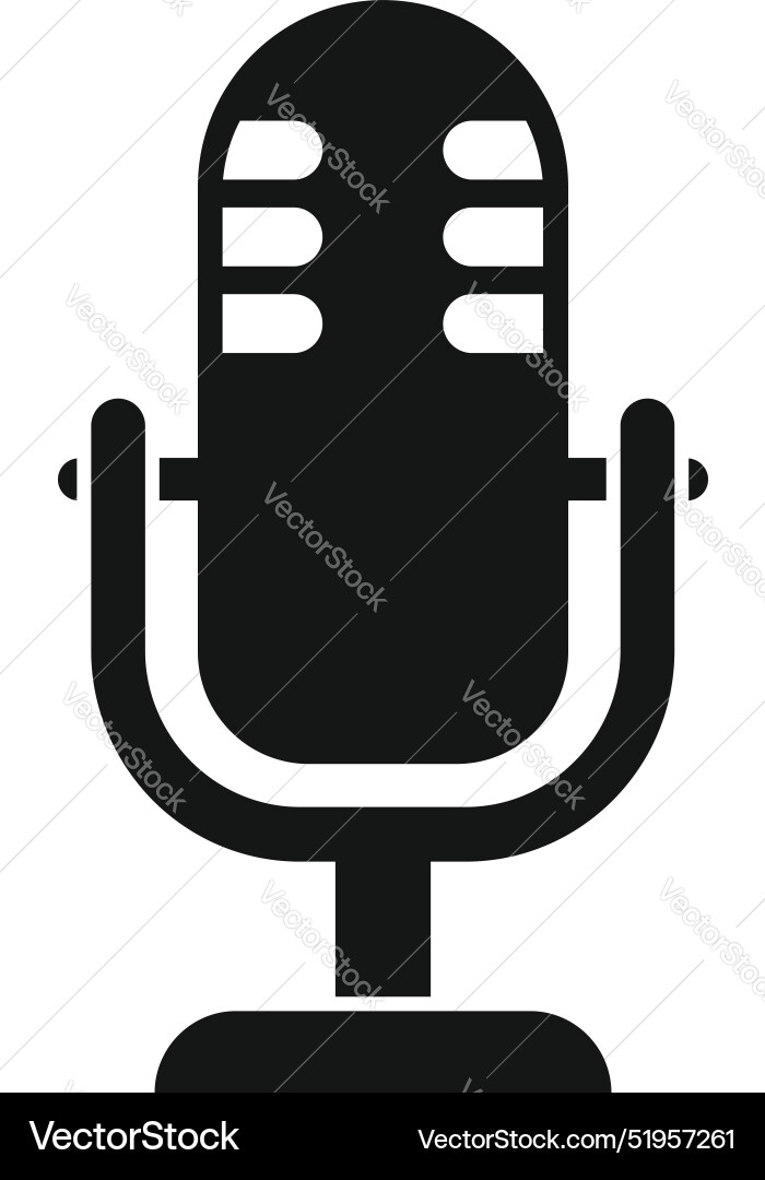 Studio microphone icon representing audio Vector Image