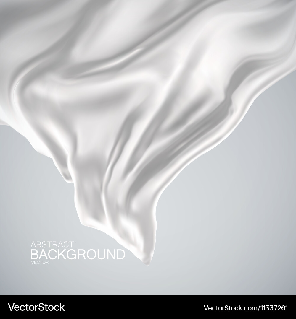 White silk fabric Royalty Free Vector Image - VectorStock
