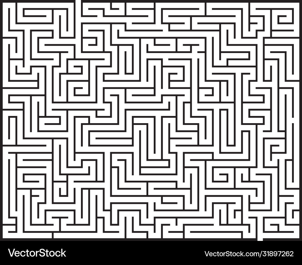 Big maze labyrinth Royalty Free Vector Image - VectorStock