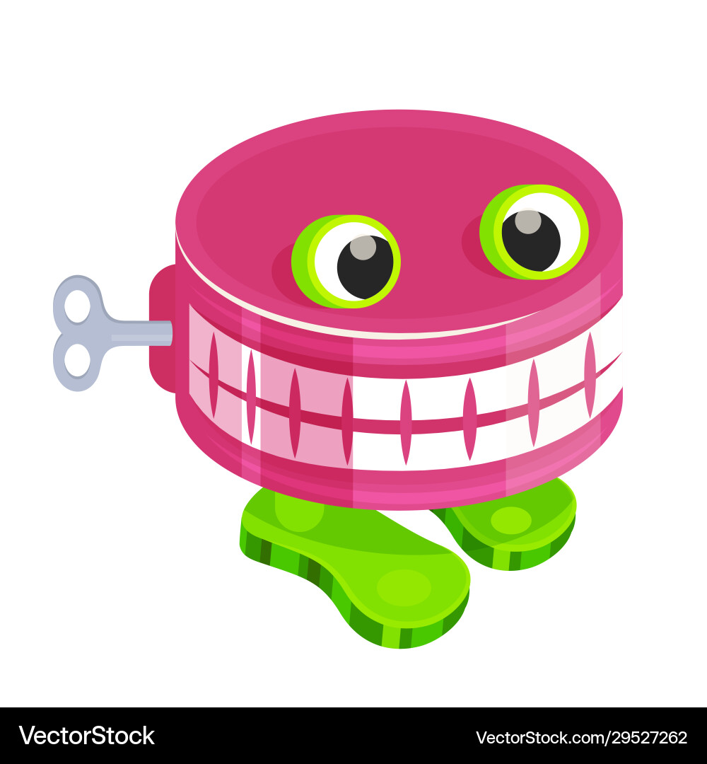 Chattery teeth baby toy with clockwork mechanism Vector Image