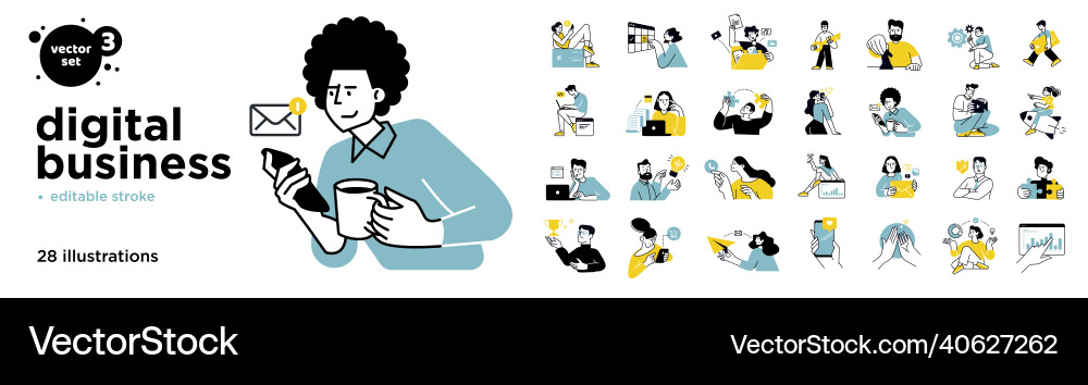 Digital business concept Royalty Free Vector Image