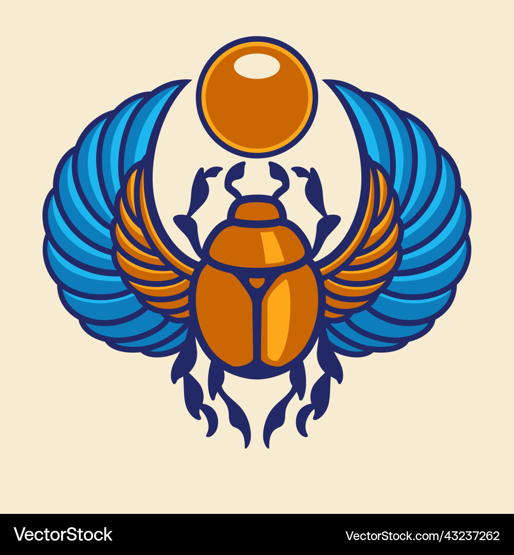 Egyptian Scarab Symbol Egyptian Scarab Beetle Symbol Royalty Free