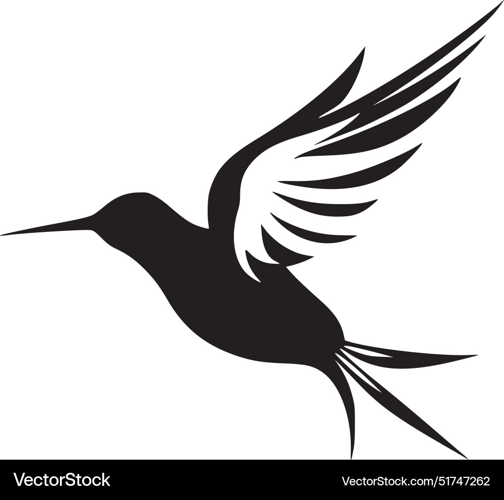 Hummingbird - minimalist and simple silhouette Vector Image