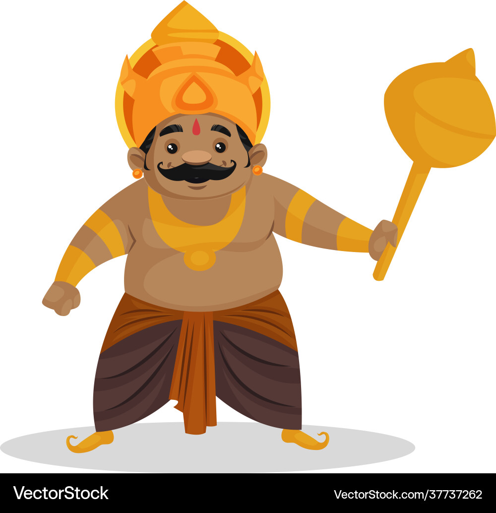 Kumbhakarna cartoon character Royalty Free Vector Image