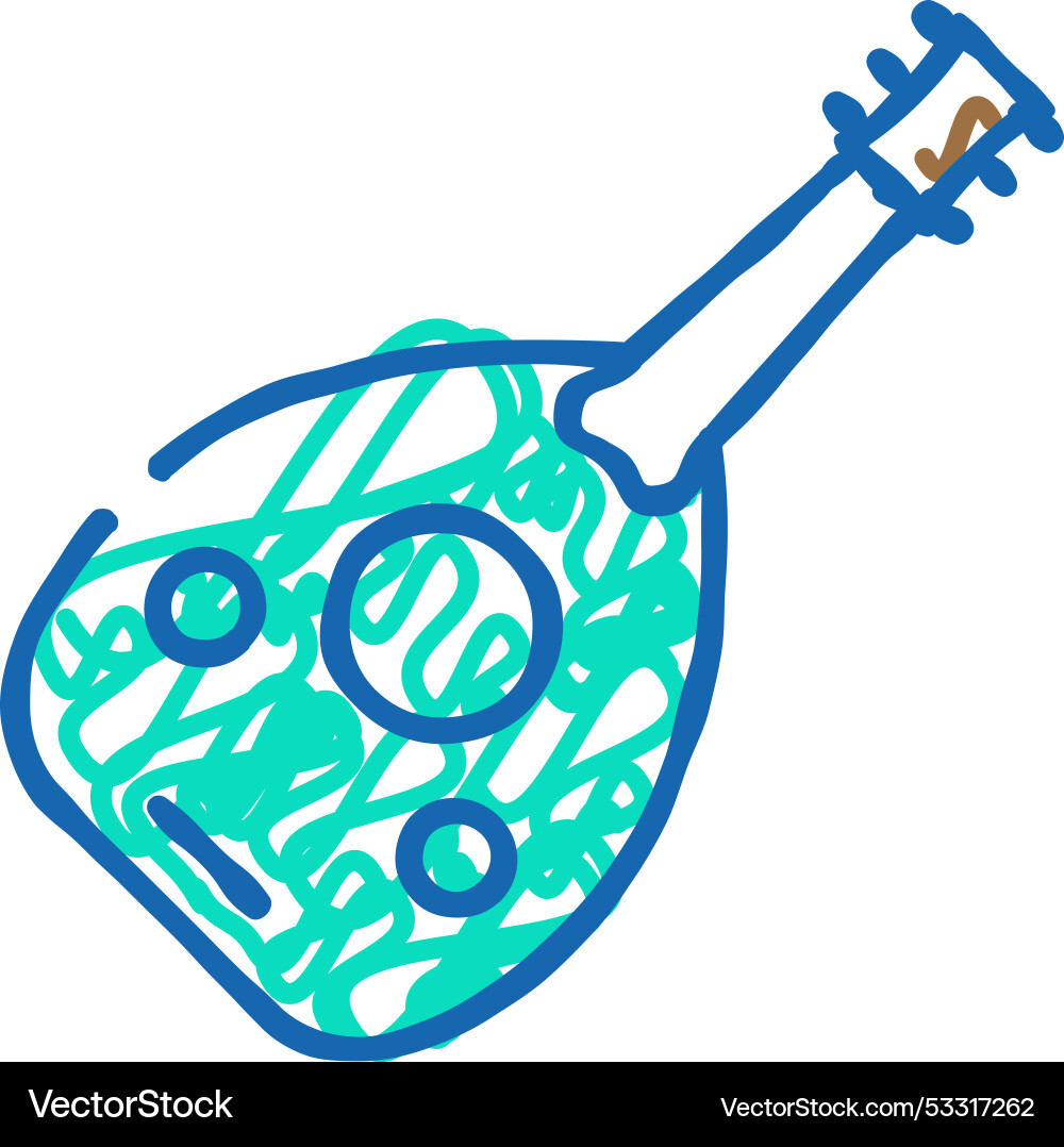 Middle eastern music icon doodle Royalty Free Vector Image