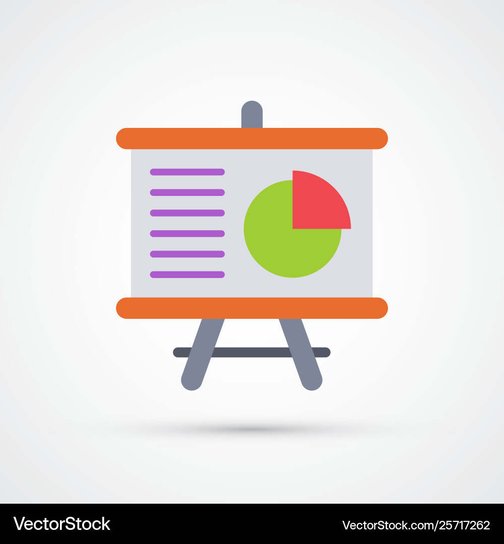 Presentation trendy symbol colored Royalty Free Vector Image