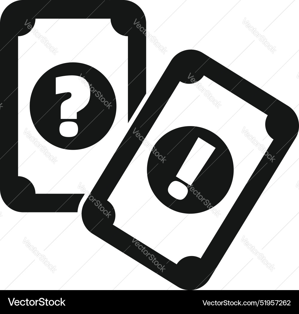Question and answer cards showing faq and q and a Vector Image