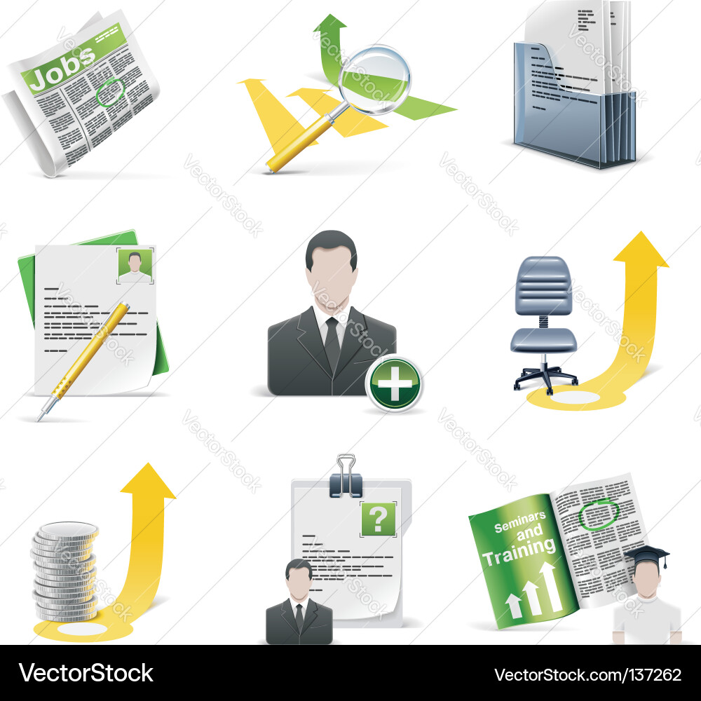Recruiting icon set Royalty Free Vector Image - VectorStock