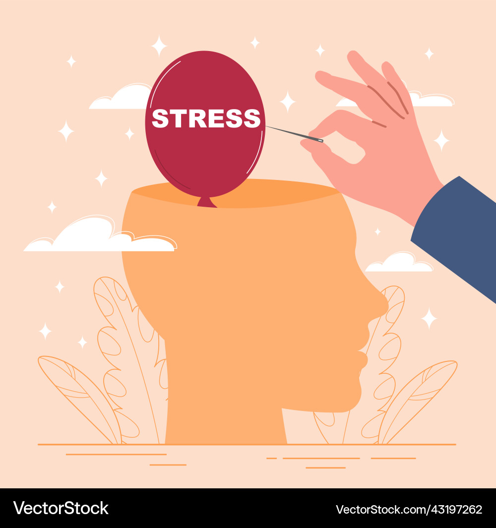 Stress management concept Royalty Free Vector Image