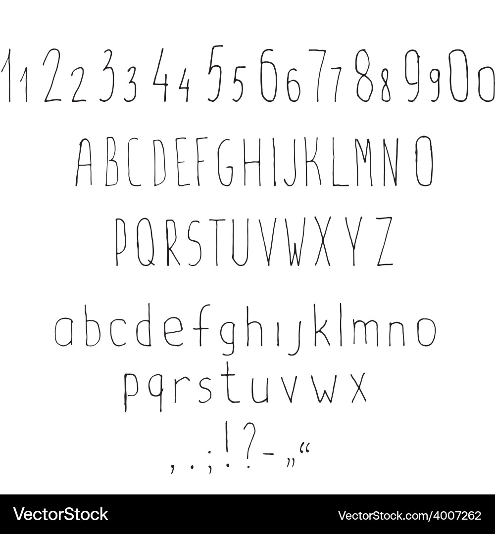 Stylized latin alphabet Royalty Free Vector Image