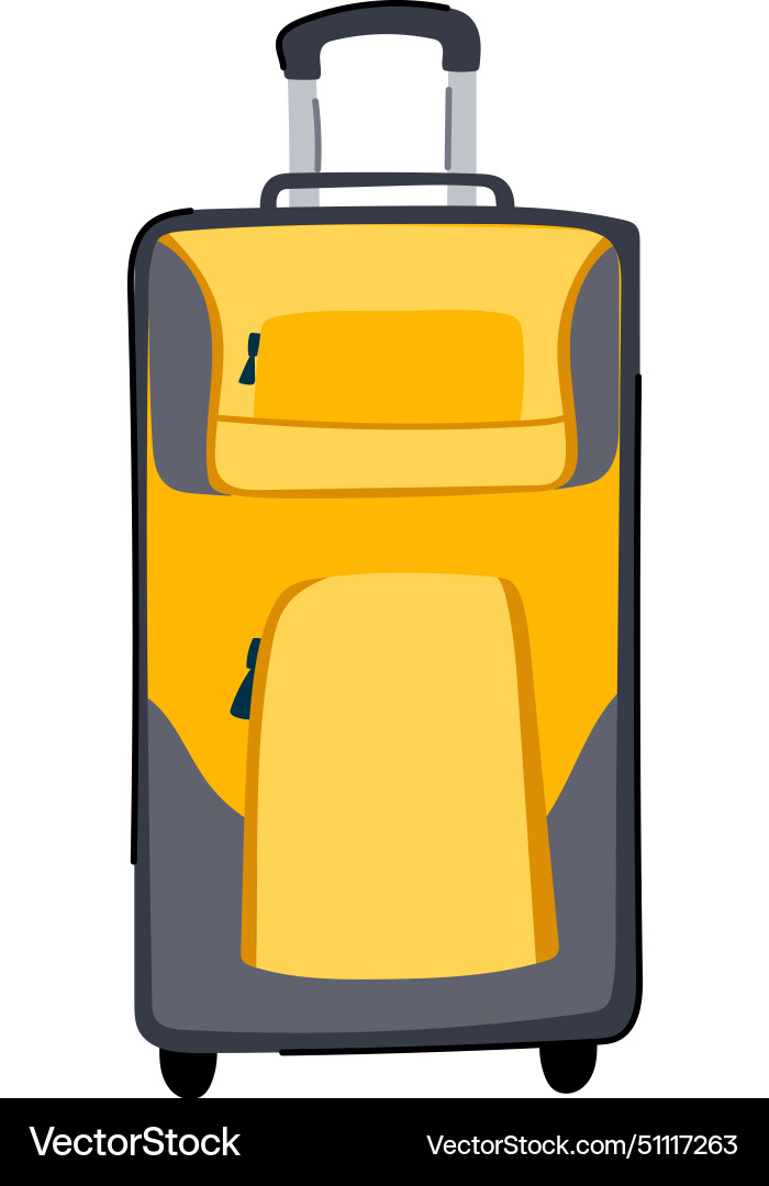 Baggage suitcase cartoon Royalty Free Vector Image