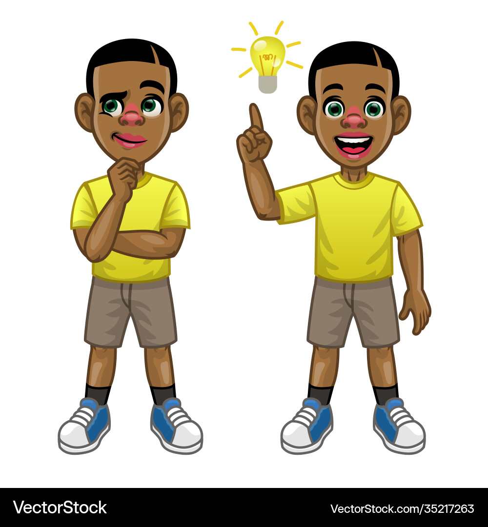 Thinking Kid Cartoon