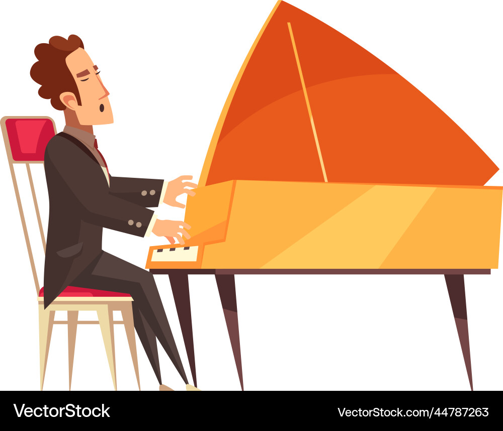 Cartoon musician Royalty Free Vector Image - VectorStock