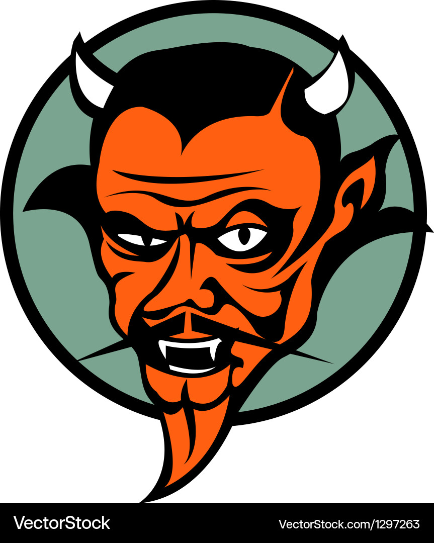 Face of the devil Royalty Free Vector Image - VectorStock