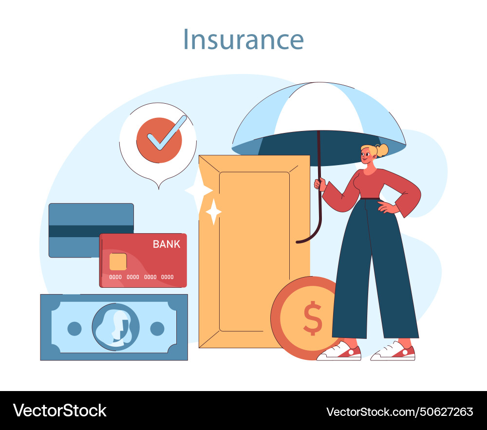 Financial planning safeguarding Royalty Free Vector Image