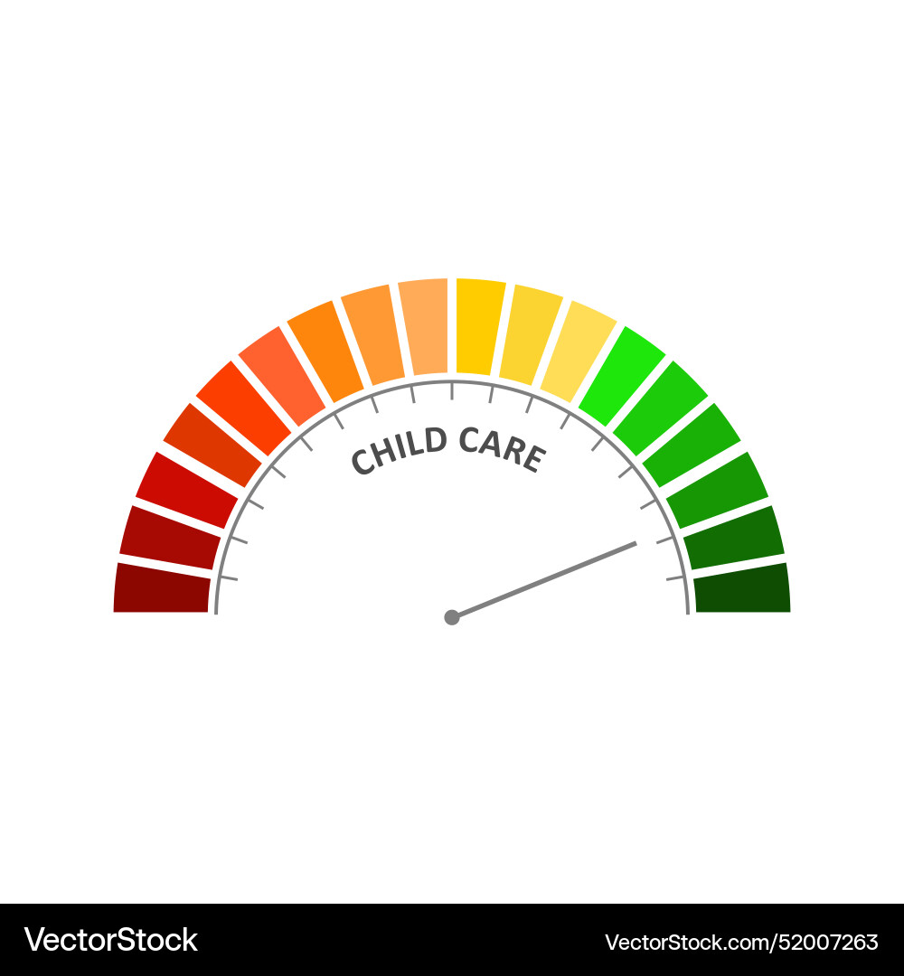 Meter scale with arrow child care measuring Vector Image